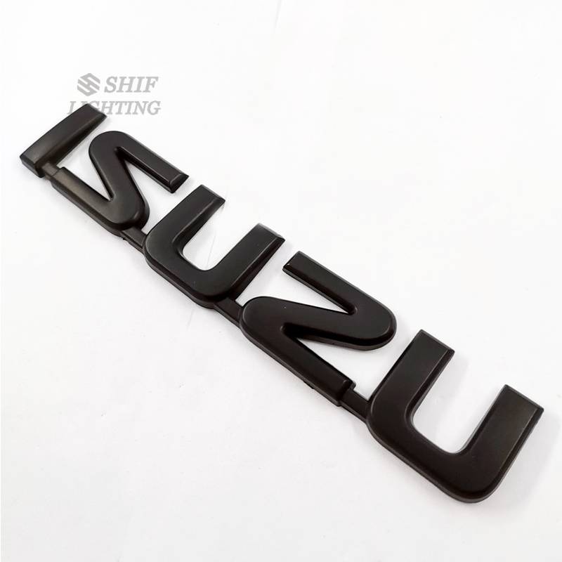1 x ABS Black ISUZU Logo Letter Car Side Rear Trunk Emblem Sticker ...