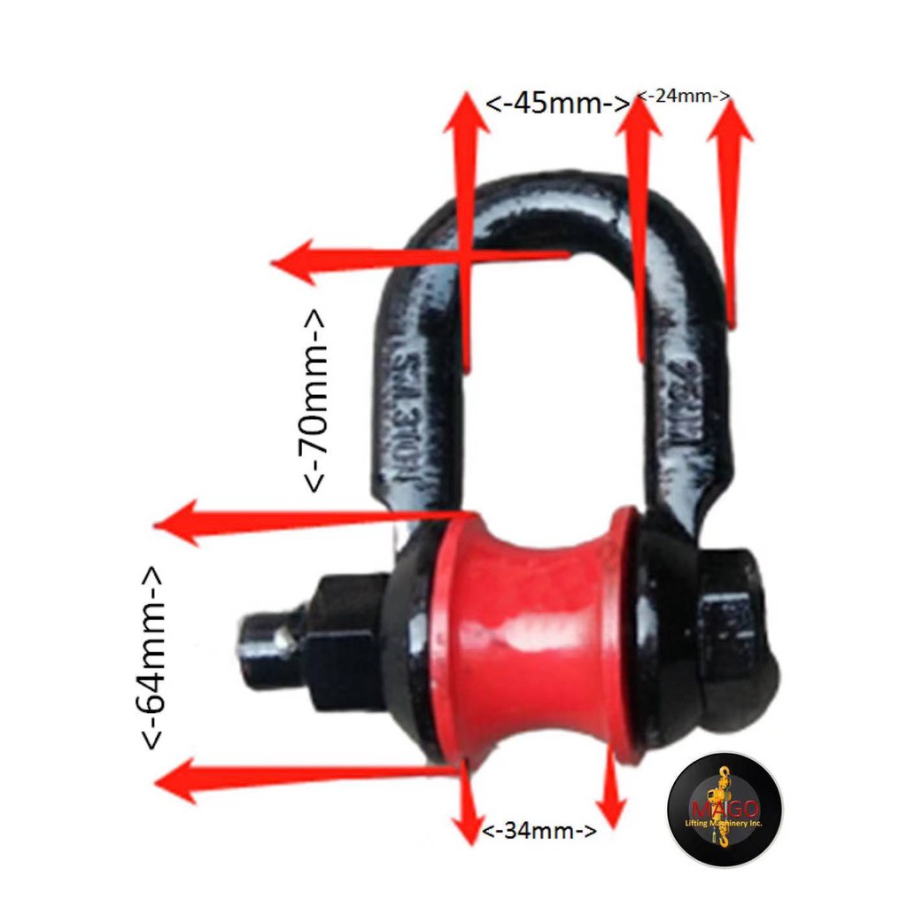 ROLLER SHACKLE PULLEY BLOCK MARINE LIFTING D TYPE U-SHAPED SHACKLE TYPE ...