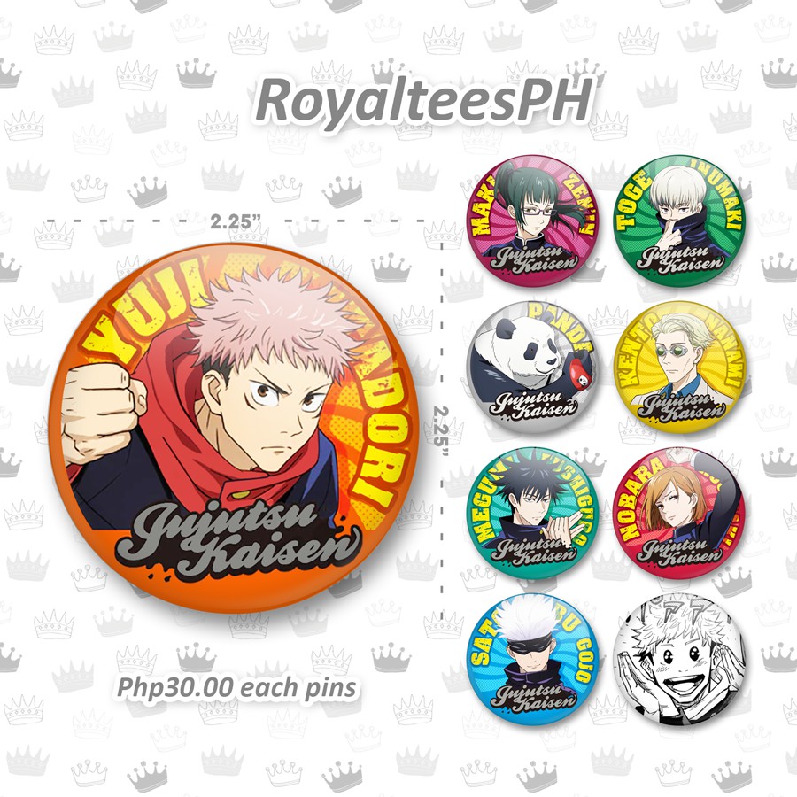 Jujutsu Kaisen Fan-made Anime Button Pins | Shopee Philippines
