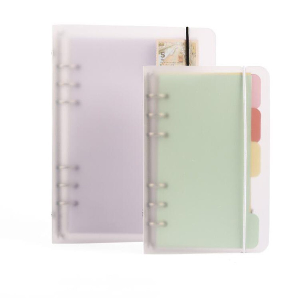 A5 A6 B5 A4 Notebook Clip Matte Translucent 6-Hole Notepad Binder ...