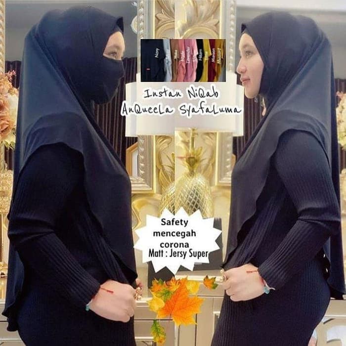 Jersey Super instant mask hijab / instant niqab hijab / instant mask ...