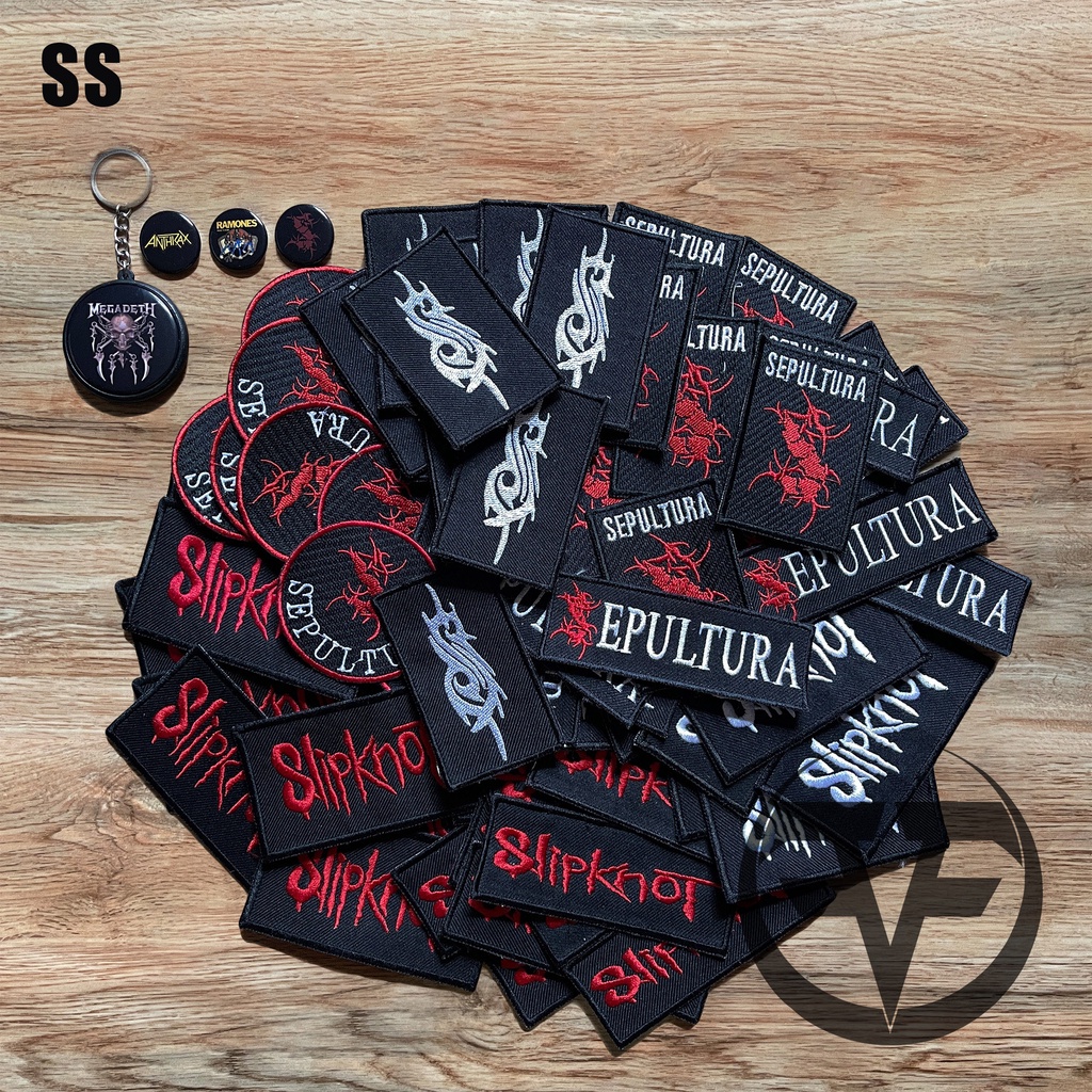 Slipknot SEPULTURA patch emblem Embroidery METAL BAND MOTIF extra ...