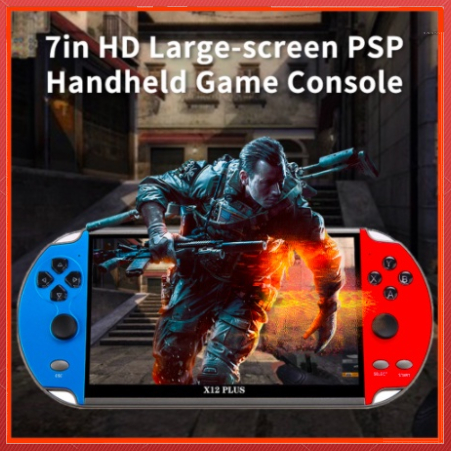 7" X12 PLUS PSP Video Game Console 16GB Retro Classic 10000GBA FC GB ...
