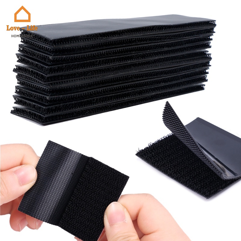1Pair Removable Self-adhesive Hook Loop Fastener Tape/ DIY Nylon Anti ...
