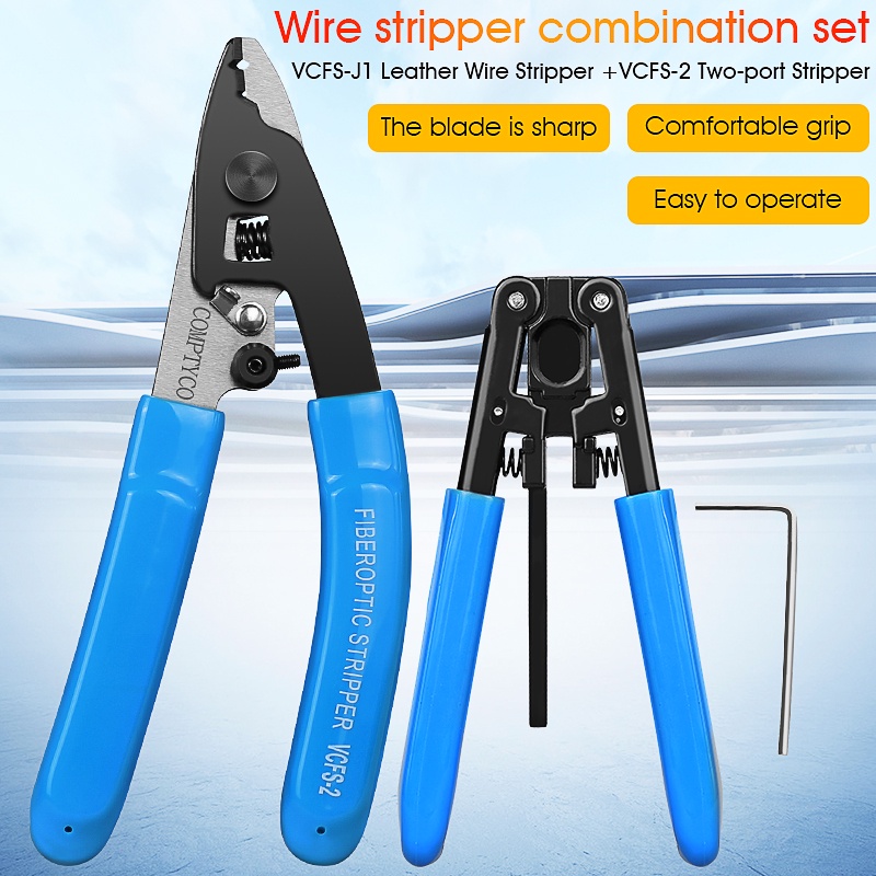 Two-piece optical fiber tool kit vcfs-2 optical fiber stripper/Cable ...
