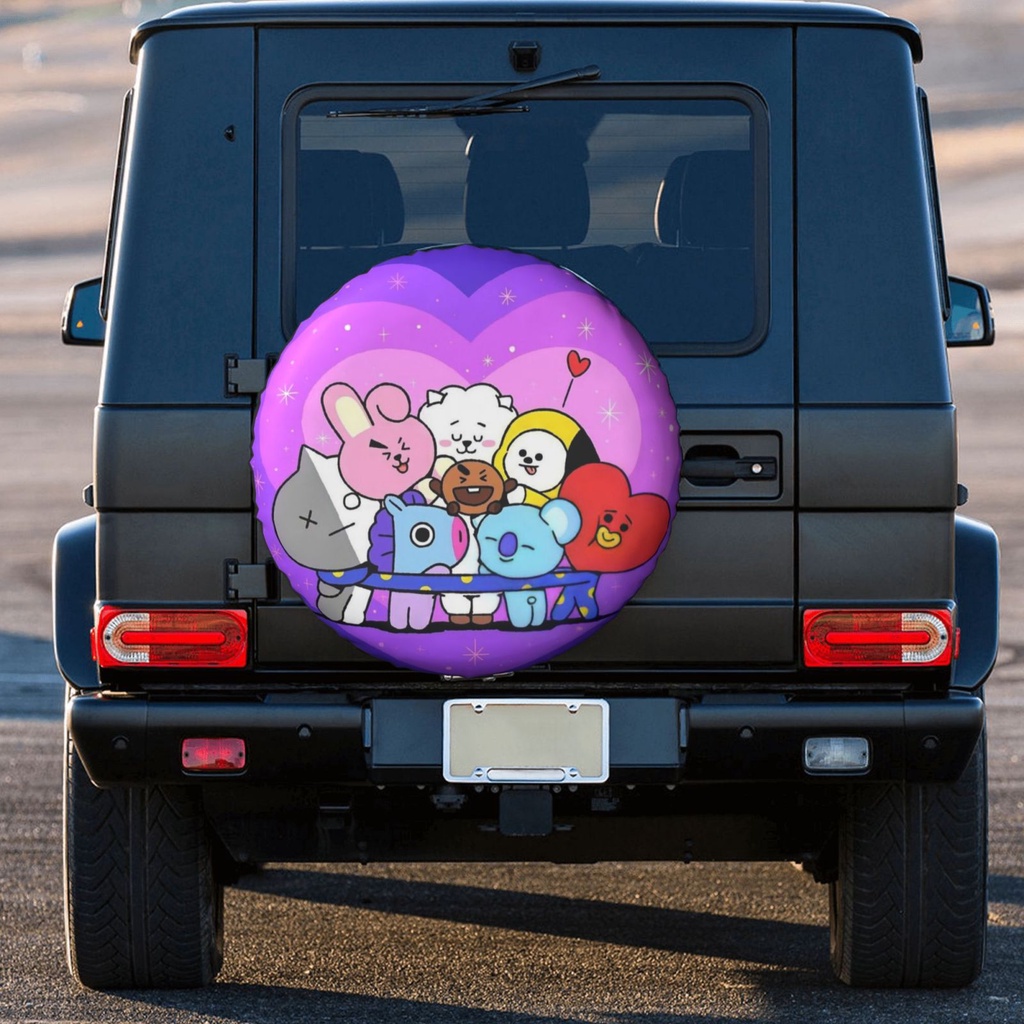 BTS BT21 Tires Cover for Jeep Trailer Rv Truck 14/15/16/17 Inch ...