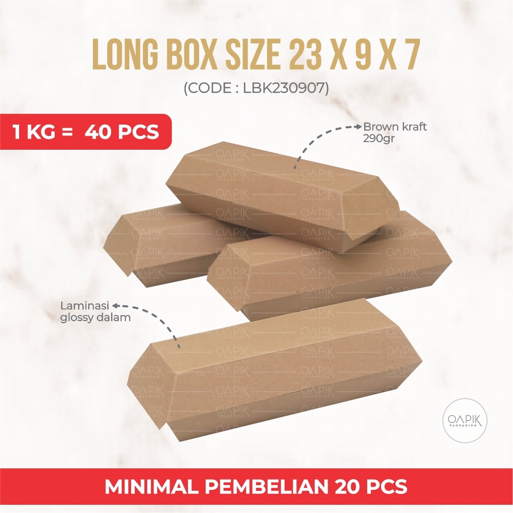 Long Box 23x9x7, Hotdog Box, Satay Box, Food Packaging, Food Packaging ...