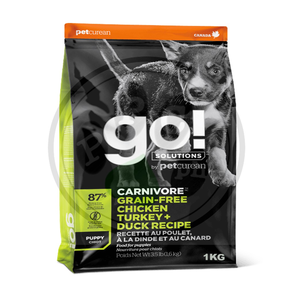 Go! Carnivore Grain Free Chicken, Turkey Plus Duck Puppy Recipe 1kg ...