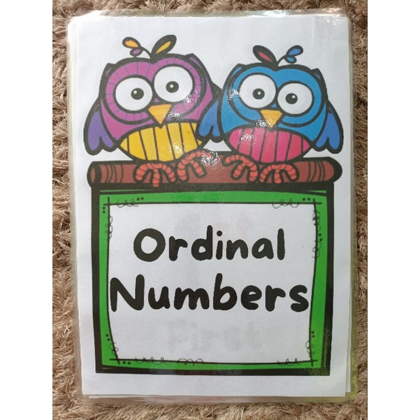 ORDINAL NUMBERS LAMINATED EDUCATIONAL CHARTS(21 pages) | Shopee Philippines
