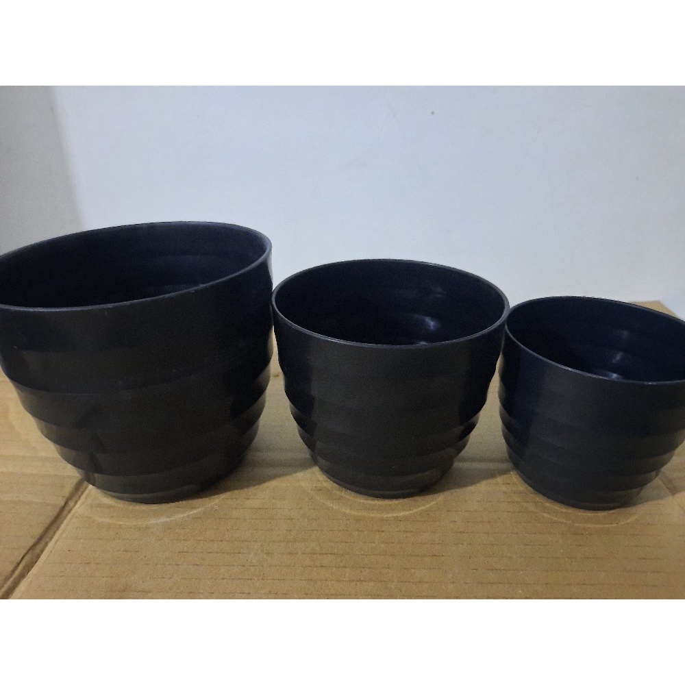 Black beehive design pots for plants - bahay pukyutan paso - 25 to 35 ...