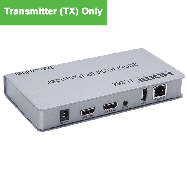 200m HDMI USB Extender RJ45 IP Network KVM Over IP Extender Over Cat5e ...