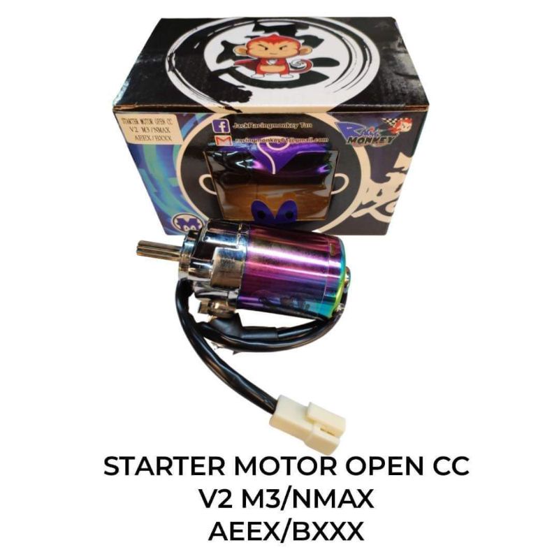 racing monkey starter motor (open) for mio i 125/nmax155 v1 | Shopee ...