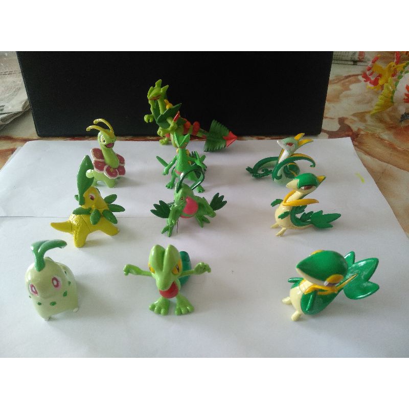 Pokemon Tomy Chikorita, Treeko, Snivy Evolution Chain | Shopee Philippines