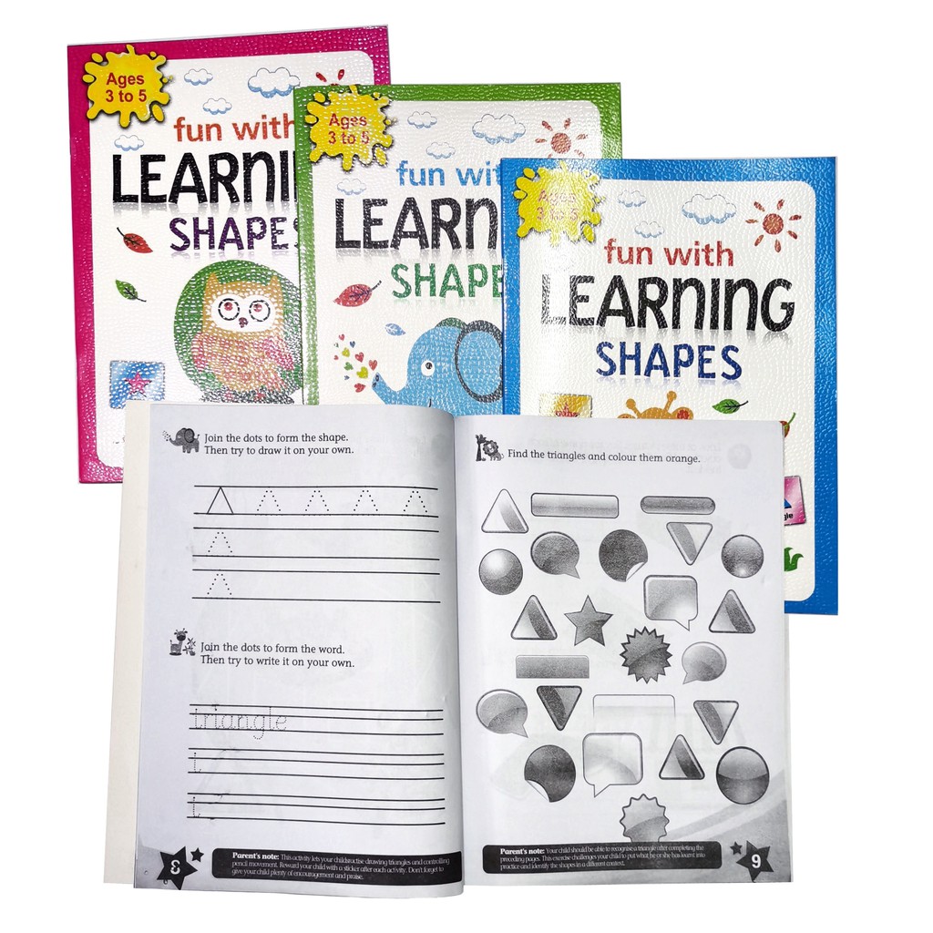 [CJ-3917] FUN WITH LEARNING SHAPES FOR KIDS ACTIVITY BOOK | Shopee ...