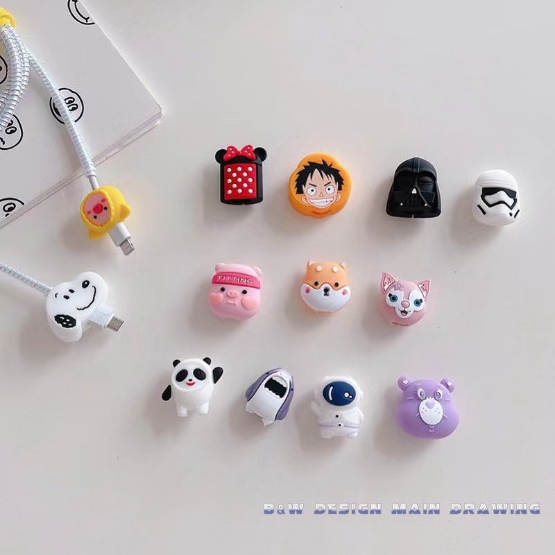 Cartoon series USB Cable Protector Earphone Wire Cord Protection Cover ...