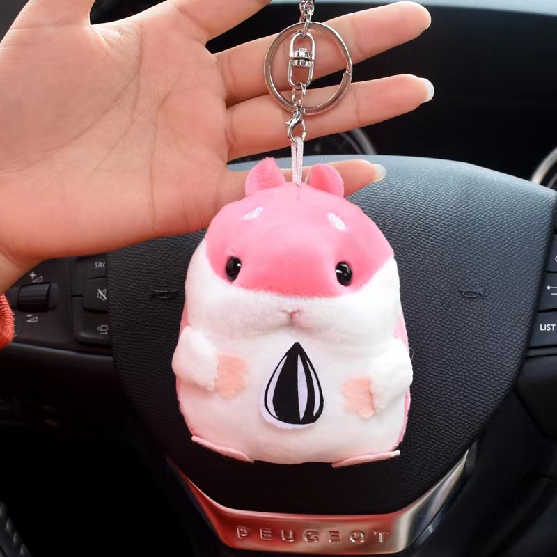 Cute Hamster Keychain Pendant Backpack Small Ornaments School Bag Doll ...