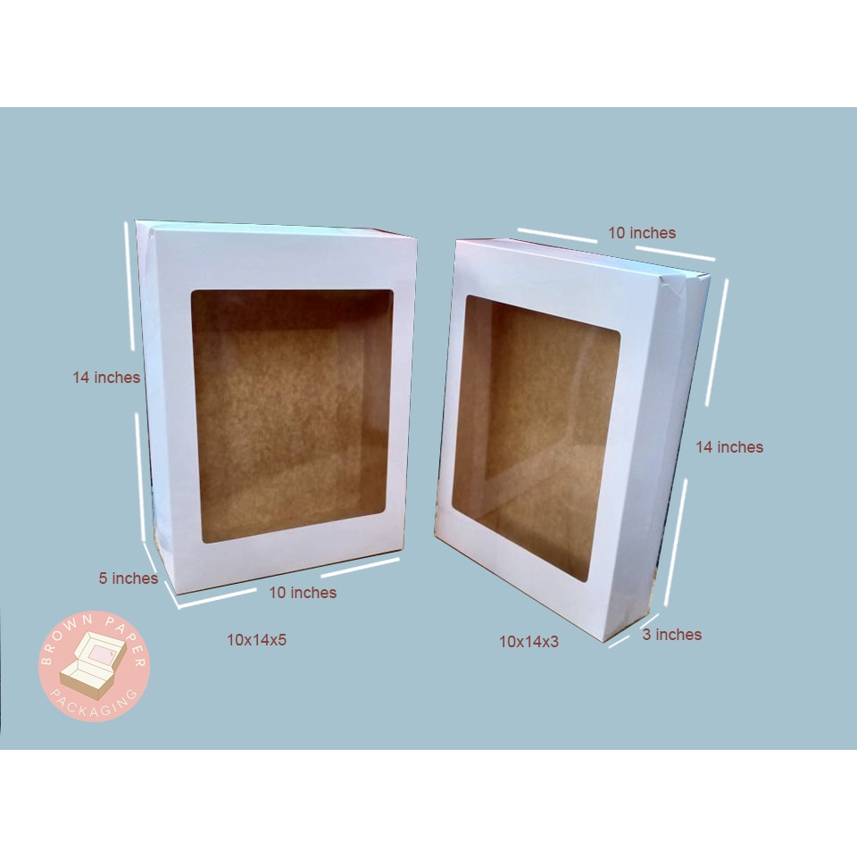 Rectangular Reversible Cake Box in packs of 5pcs (Brown Paper Packaging ...