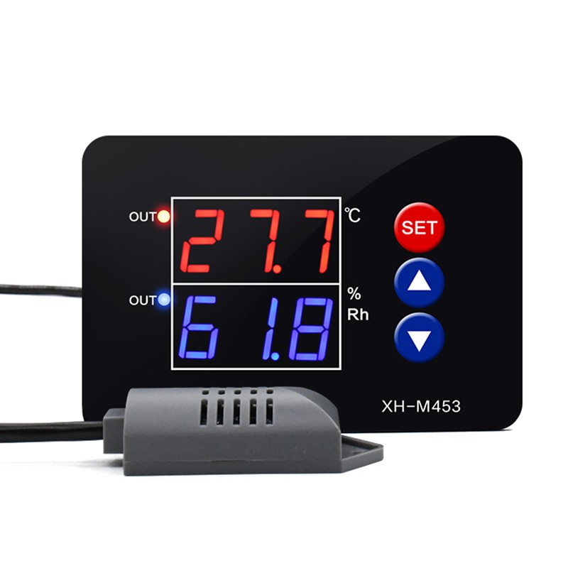 XH-M453 AC 220V 12V Dual Digital display Temperature humidity ...