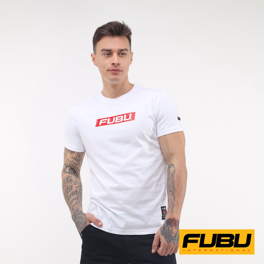 Fubu Round Neck Muscle Fit FBT01B-3029 (White) | Shopee Philippines