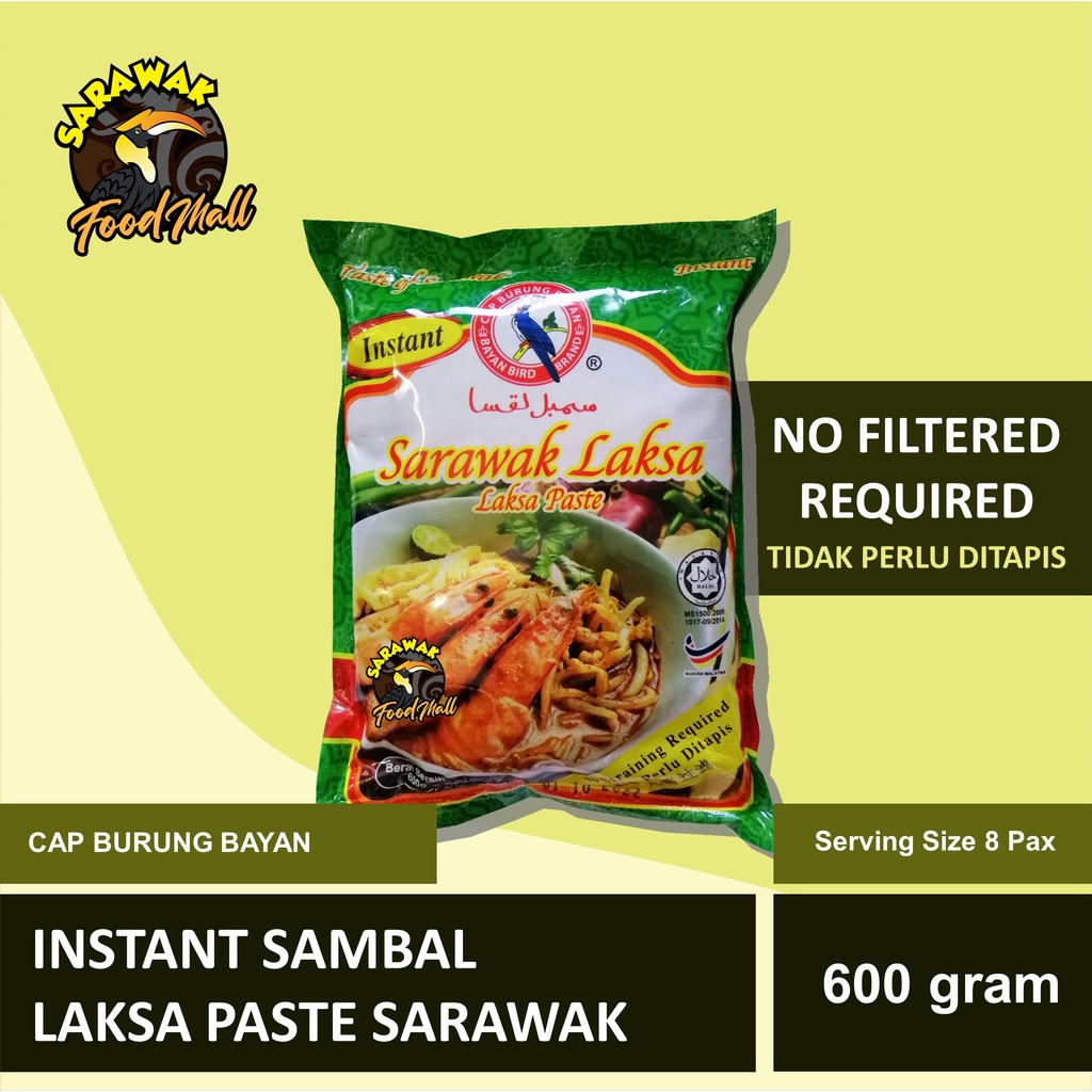 600g Instant Bayan Bird Pes Laksa Sarawak (No Need to Tapis Version ...