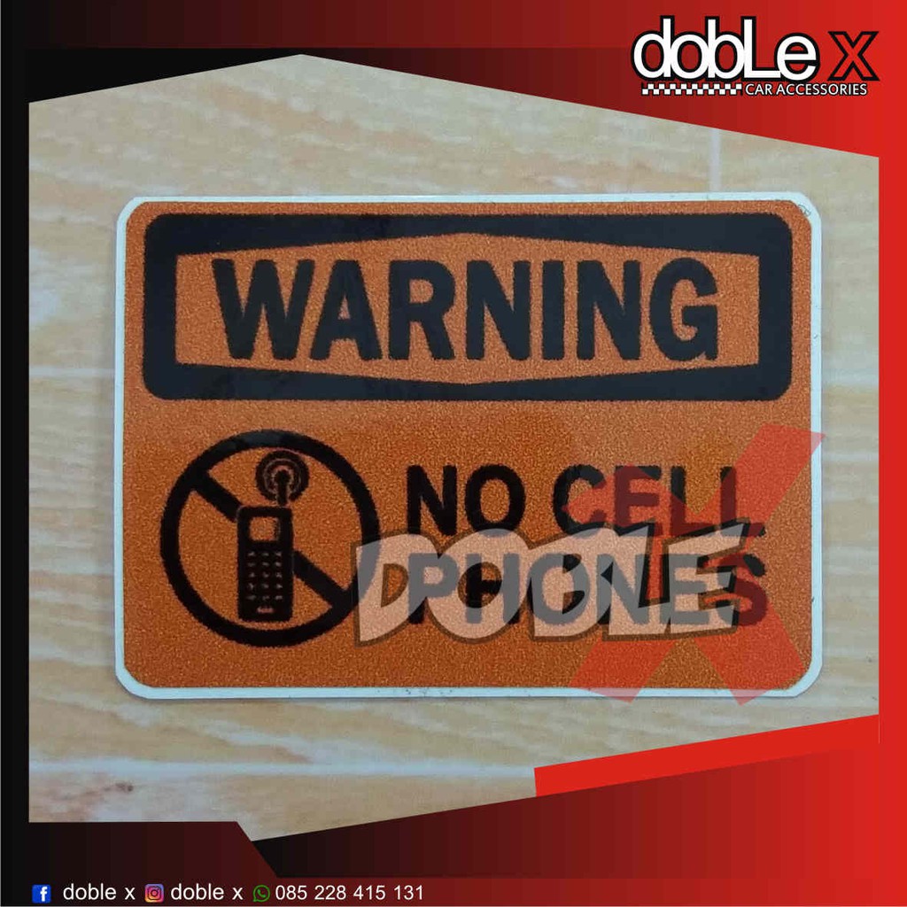 Warning No Cell Phones Sticker (Warning Sign) | Shopee Philippines