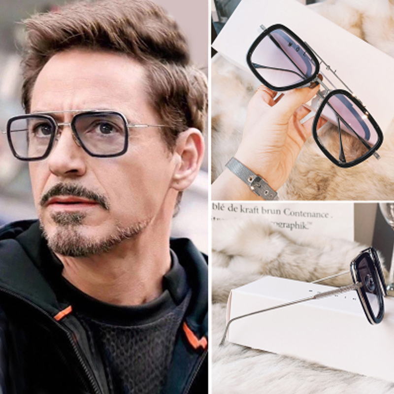 Edith Glasses Tony Stark Iron Man Spider Man Sunglasses Women Men Metal ...