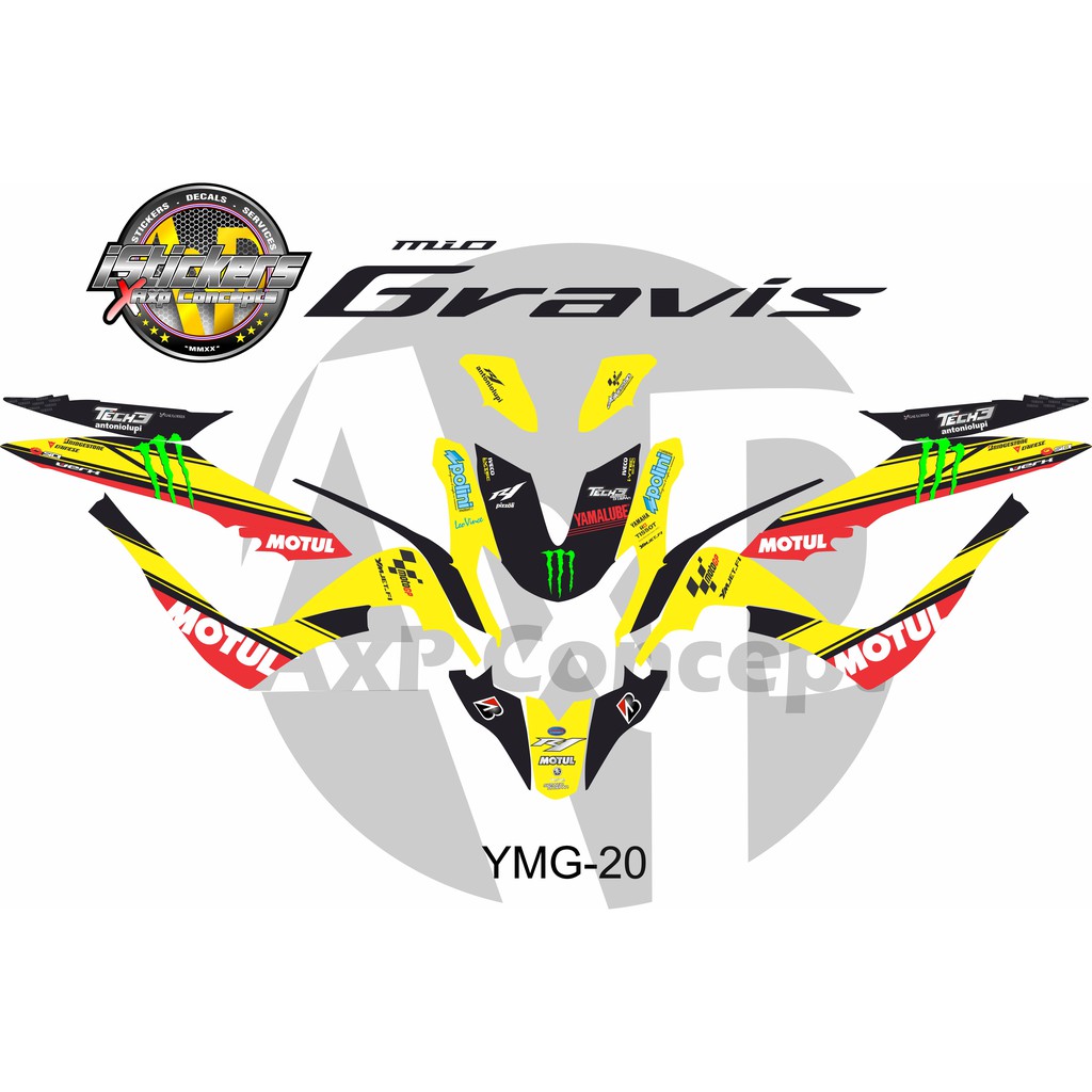 Yamaha Mio Gravis Decal Kit YMG-20 | Shopee Philippines