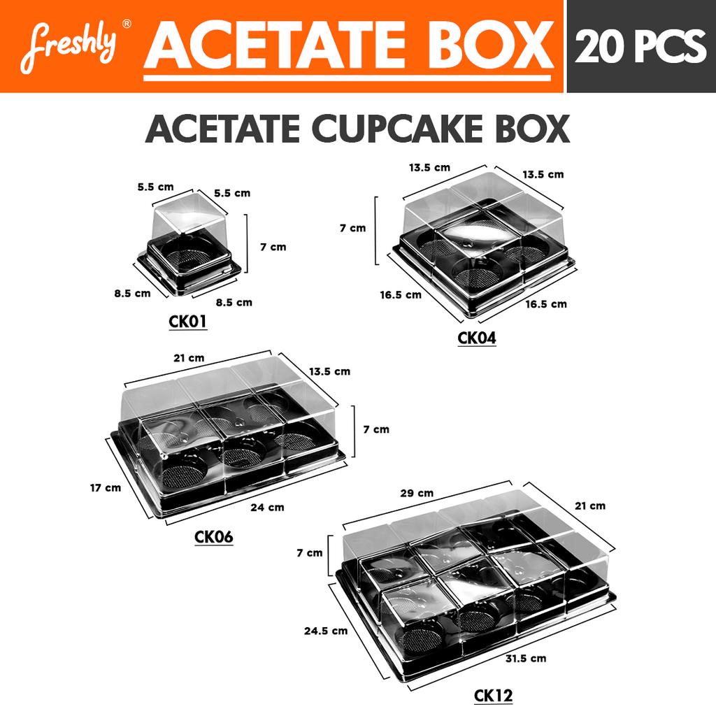 Acetate Cupcake Box by Solo - 20 pcs/pack | Shopee Philippines