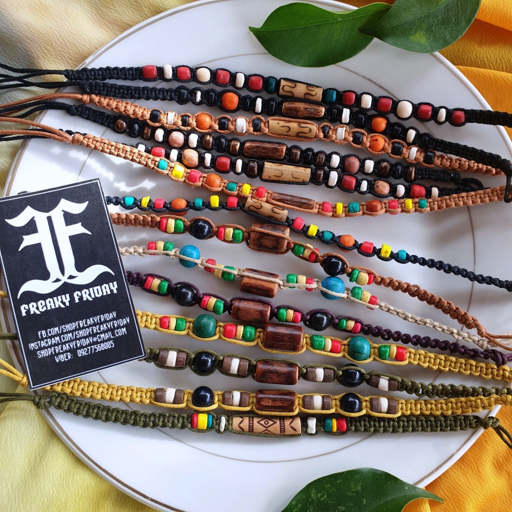 E Wooden Beach Bracelet Rasta Anklet Rasta Jamaican Hippie Shopee Philippines