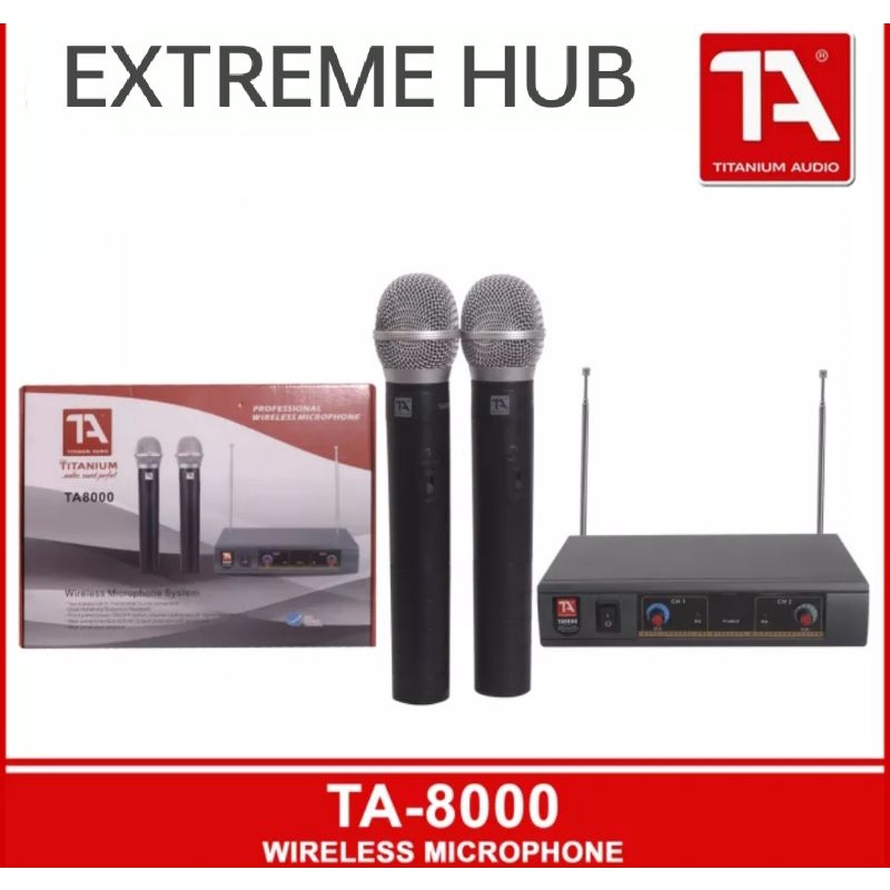 TITANIUM AUDIO TA-8000 UHF WIRELESS MICROPHONE | Shopee Philippines
