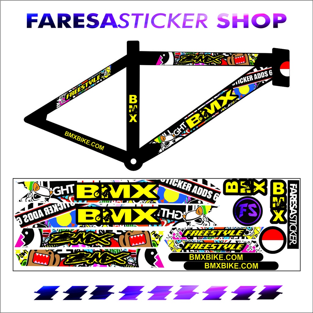 Yellow BMX X JDM Bike STRIPING STICKER | Shopee Philippines