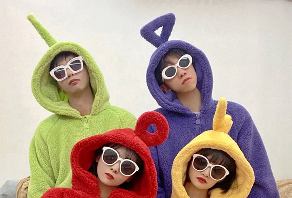 【24H SHIP】Unisex Teletubbies Cosplay Costume Disi Onesies Lala Cosplay ...