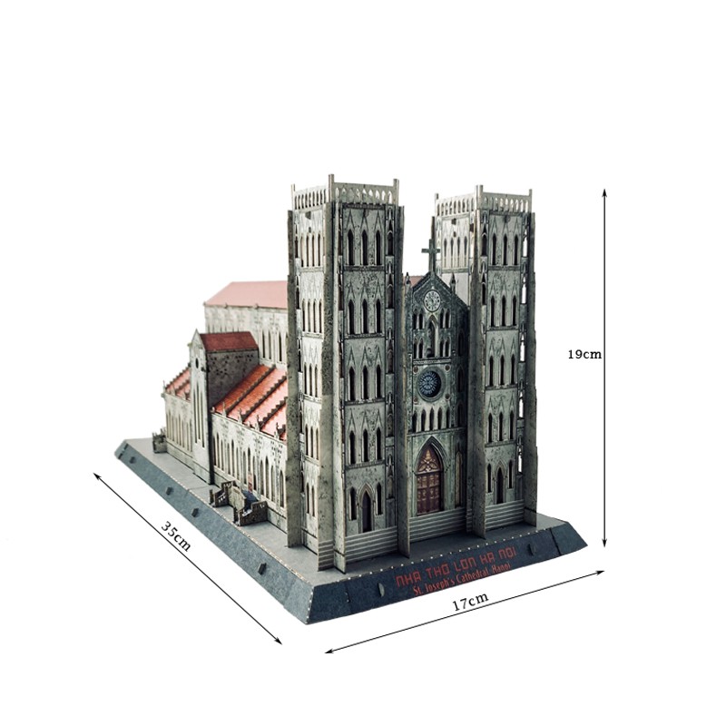 3d Assembly Model of Hanoi Cathedral Large Church, Paper Model ...
