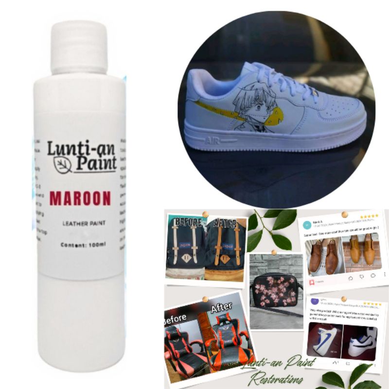 Maroon Glossy - Leather Paint/ Shoe Paint | Shopee Philippines