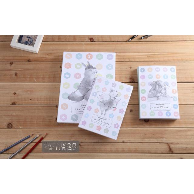 Small Beautiful A6 Drawing Book - Potentate Sketchbook Lovely Animal ...