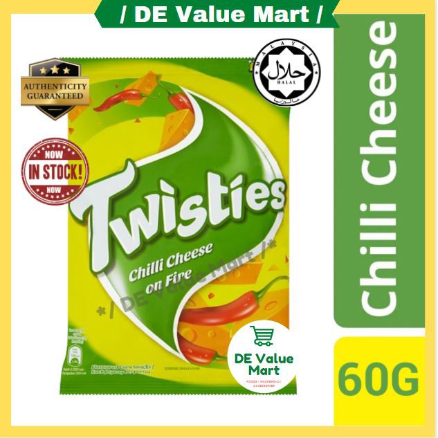 Twisties Flavoured Corn Snacks Fiery Chilli Cheese Flavour 60g | Shopee ...