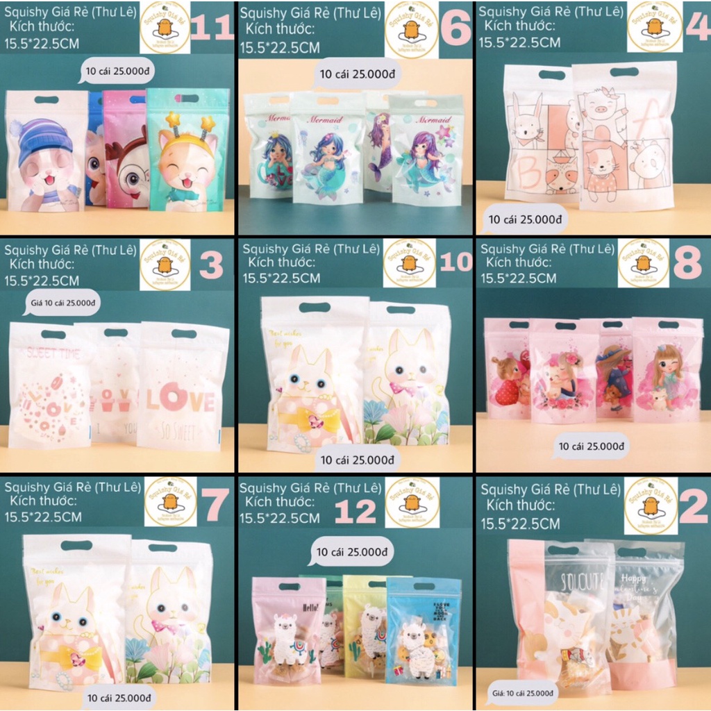 10 squishy packaging with many cute images | Shopee Philippines