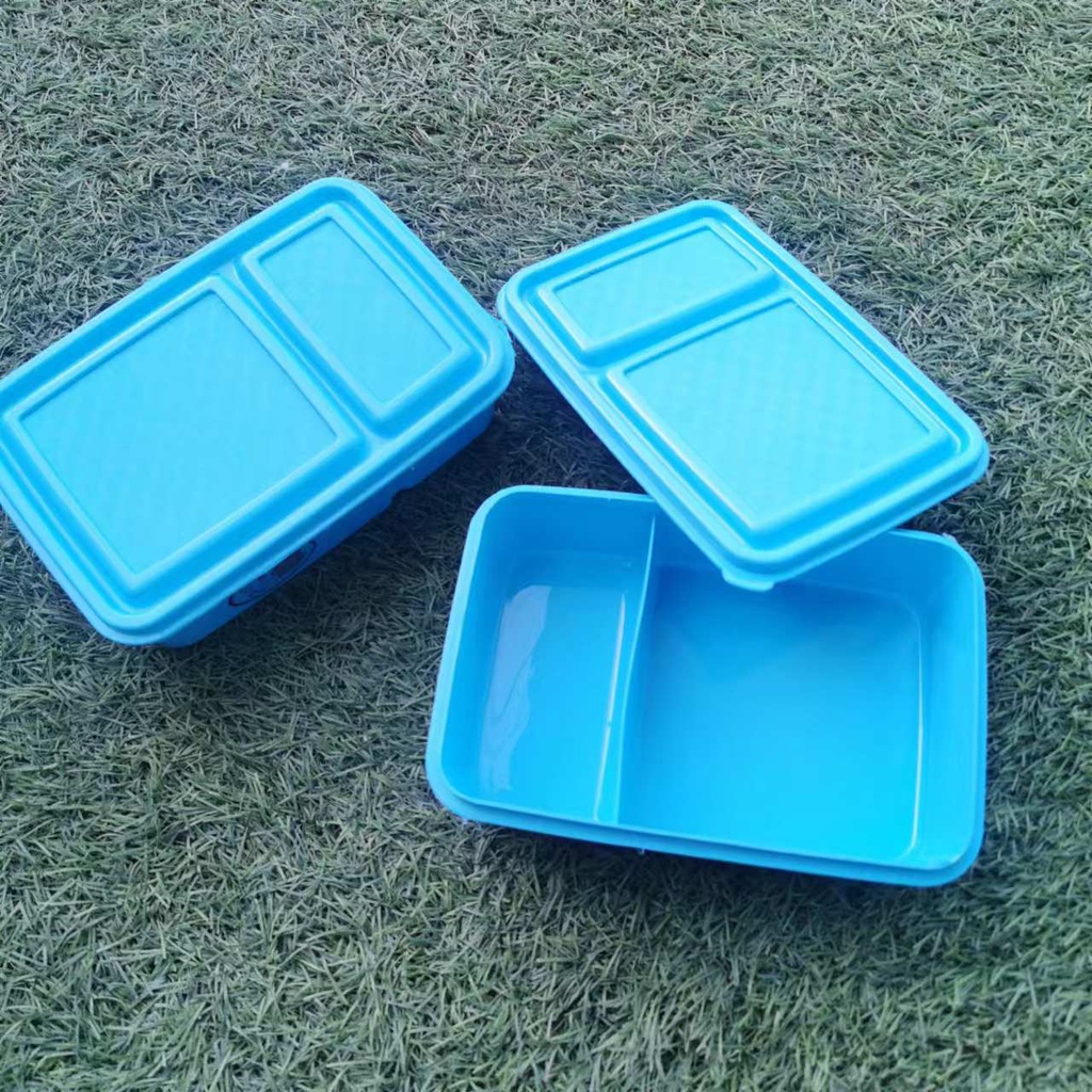 Bent Lunch Box With Divider Plasticware With Cover | Shopee Philippines