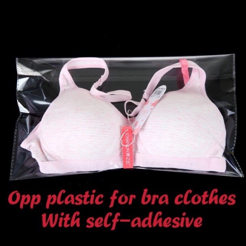 opp plastic packaging bag with tape sealing for bra | Shopee Philippines