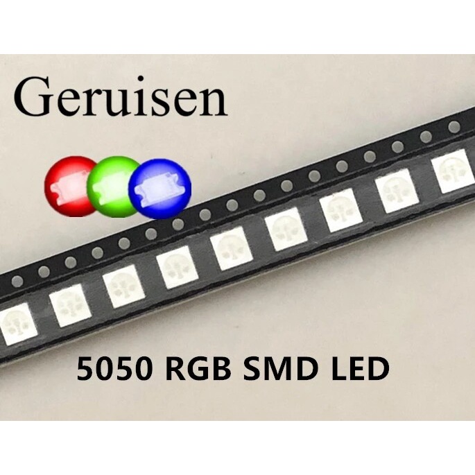 Ultra Bright SMD LED 5050,RGB led 5050 RED BLUE GREEN SMT SMD PLCC-6 ...