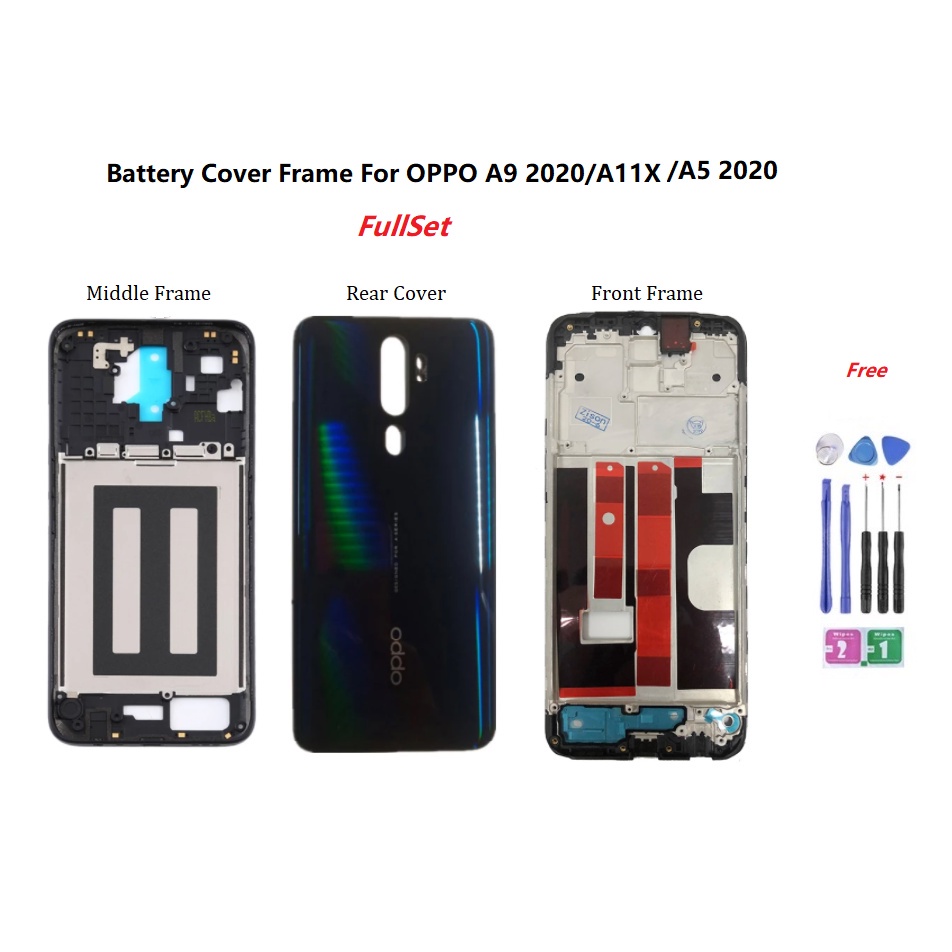 Middle Frame Rear Cover For OPPO A9 2020 A5 2020 A11X LCD Housing ...