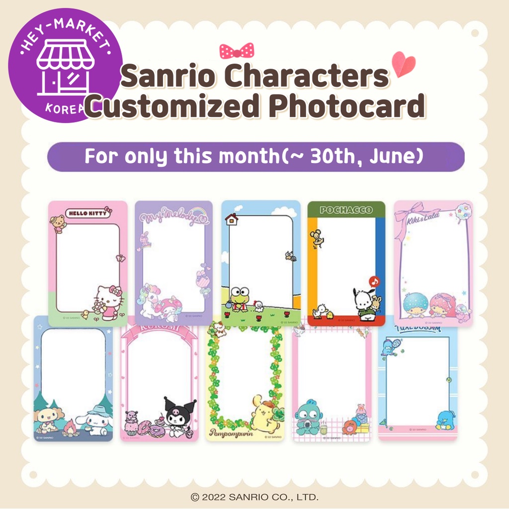 [Sanrio] Sanrio Custom Photo Card Hello Kitty/My melody/Kuromi ...