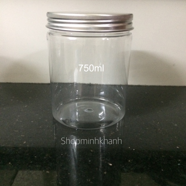 Plastic jar with silver aluminum lid 750ml | Shopee Philippines