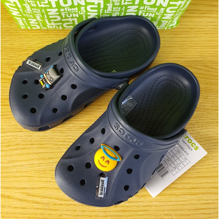 Onhand 100% Authentic Crocs 56. Crocs Baya Clog Kids Navy | Shopee Philippines