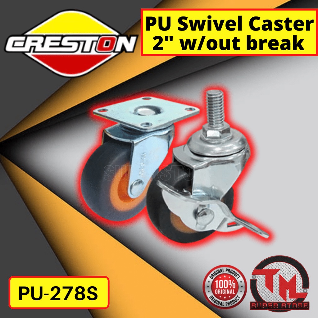CRESTON Wheel Caster Swivel Caster (SOLD PER PIECE)• Tm ss | Shopee ...