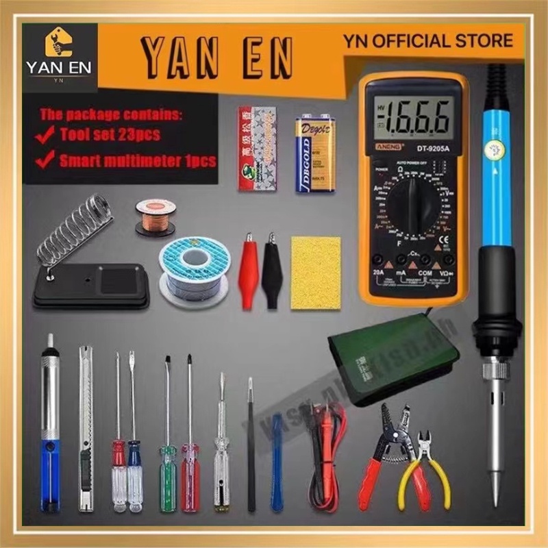 YN 23-in-1 60W 220V Soldering Iron Set Electronic Iron Kit 194℉-896 ...