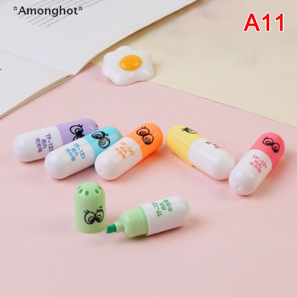 Amonghot> 6Pcs/Lot Cute Cartoon Cat Highlighters School Office ...