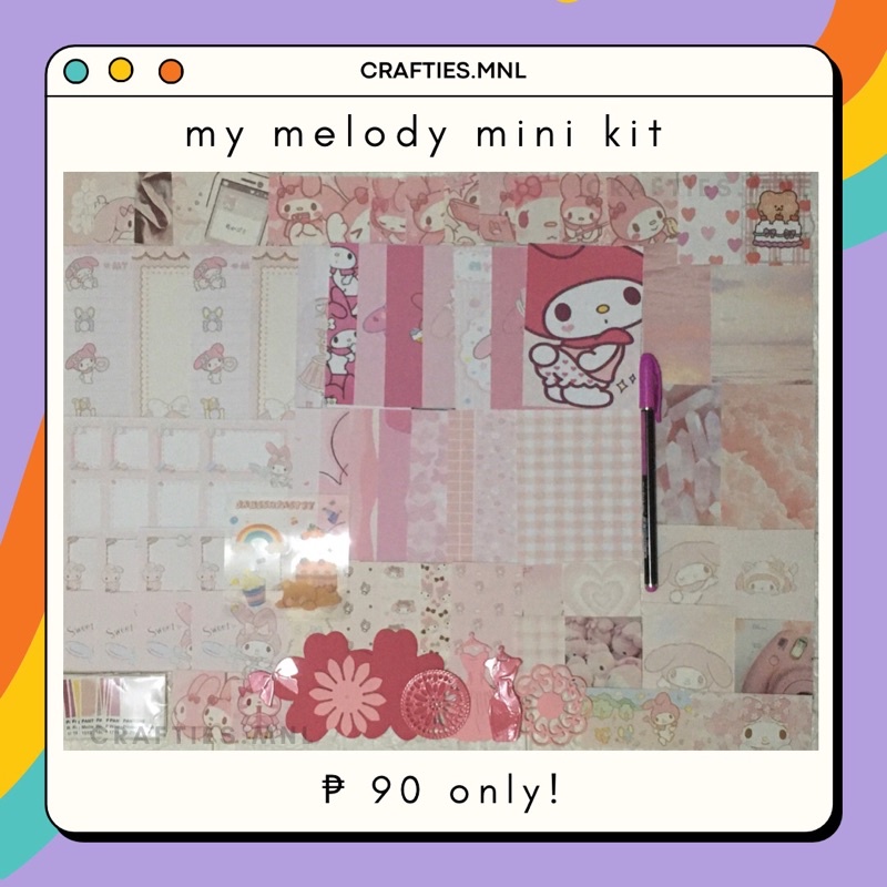 Mini My Melody Themed Kit Crafties Mnl Shopee Philippines