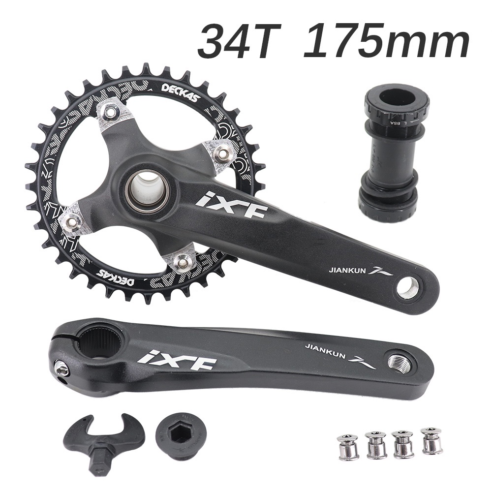 IXF MTB Crankset 104BCD Bike Crank 170mm 175mm Deckas Chainring 30t 32t 34t 36t 38 rainbow oil slick 1 2 3 speed 1x 2x 3 Shopee Philippines