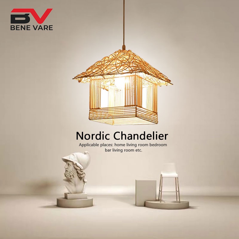 Chandelier Log Chinese Pastoral Creative Bedroom Balcony Restaurant ...